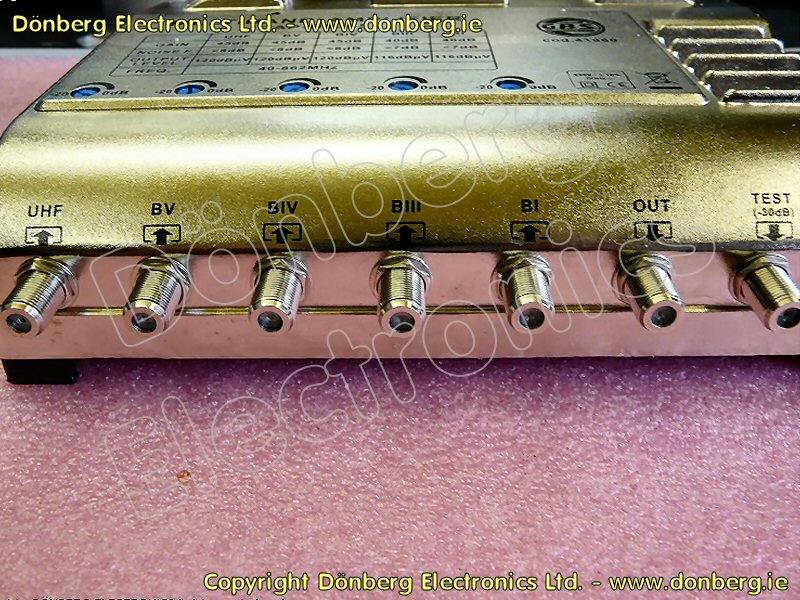 MULTIBAND AMPLIFICADOR 40-862MHz UHF 45DB/BV 45DB/BIV 45DB/BIII 40dB...